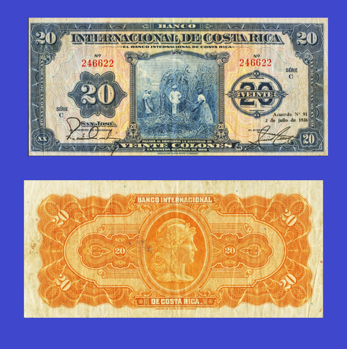 COSTA RICA 20 COLONES 1919 +- Copy | eBay