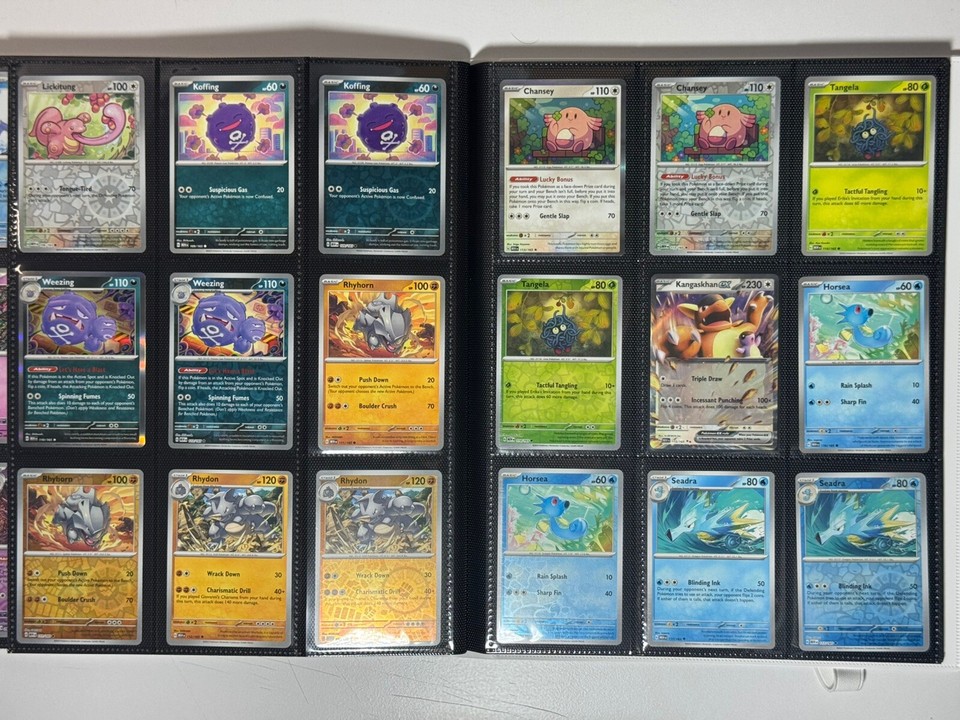 Pokemon 151 Complete Base Master Set in Binder w/ Promos & Cosmo Energy ...
