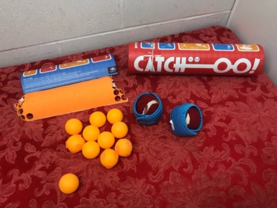 Catch-oo Game - Flick 'n' Stick Pick Tennis Ball On A String. Marbles ...