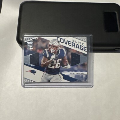 2019 DONRUSS ELITE FOOTBALL SONY MICHEL DUAL PATCH CARD | eBay