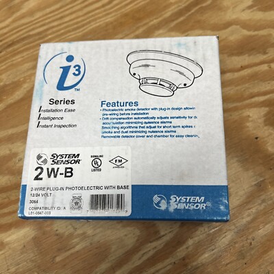 System Sensor 2W-B 2 Wire PhotoElectric Detector - i3 Series. | eBay