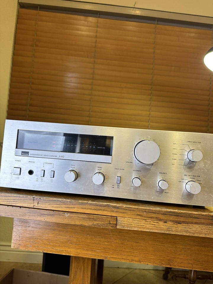Vintage Sansui A-60 Stereo Amplifier Integrated Made Japan Powers Up ...