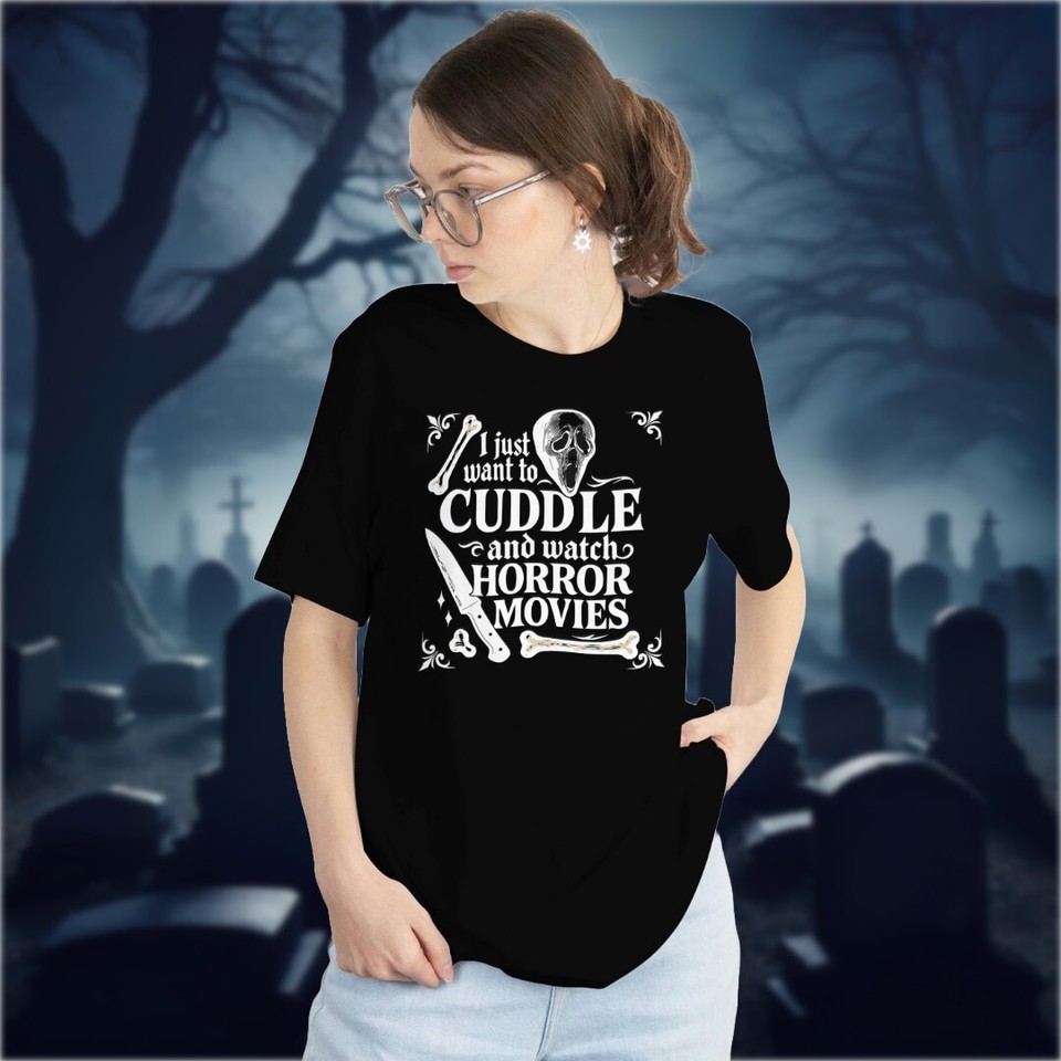 Gothic Horror Cuddle T-Shirt 100% Cotton L-3X Creepy Cute Halloween Tee ...