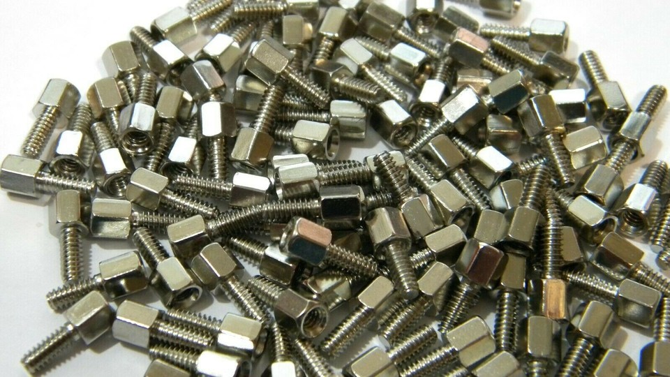 100PCS 4-40 Jackscrew Standoffs Hex D-Sub Standoff Screws VGA DVI DB9 ...