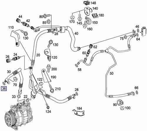Mercedes Aircon A/C Pipe Line Hose O-Ring Seal Gasket A0209977645 New ...
