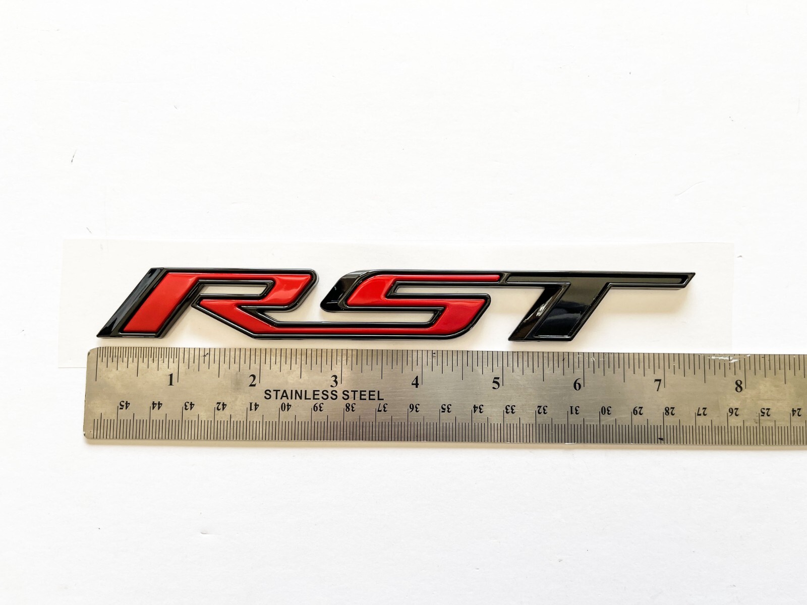 1PC Tailgate RST Emblem Fit 2021-2023 Chevy Sliverado Badge Gloss Black ...