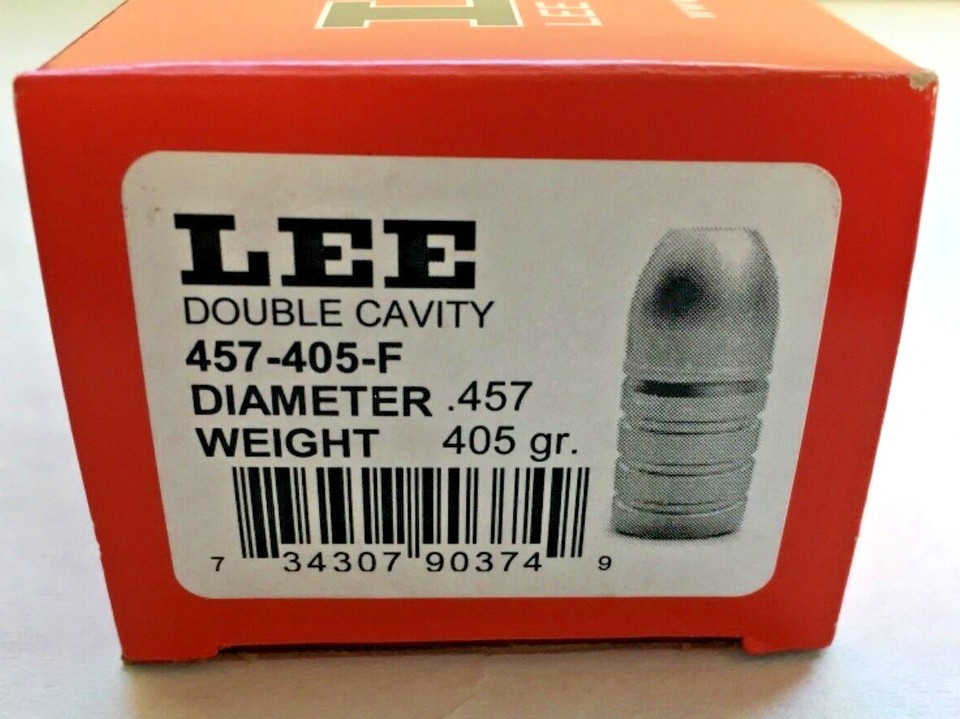 LEE 90374 457-405-F 2-CAVITY BULLET MOLD .457 DIAMETER 405 GRAIN 45-70 ...