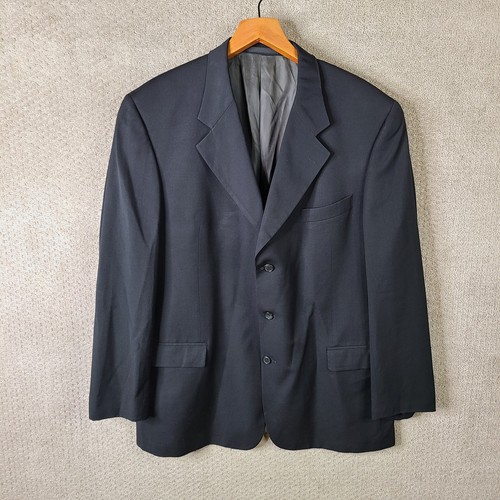 Vintage Louis Roth Jacket Mens 44L Black Blazer 3 Button Suit Coat | eBay