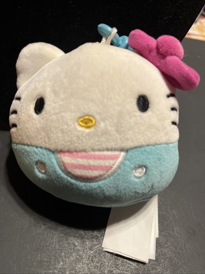 Hello Kitty Squishmallow Mini Plush w/ Clip Key Chain Bag Charm Blue ...