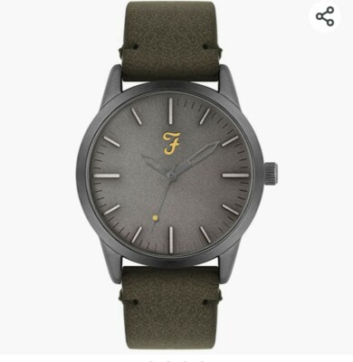 Farah Unisex Adult Analogue Classic Quartz Watch with PU Strap FAR2004 ...