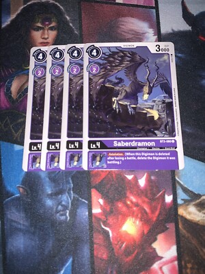 Digimon TCG Singles - Saberdramon x4 - BT3-080 - Common - NM - Playset ...