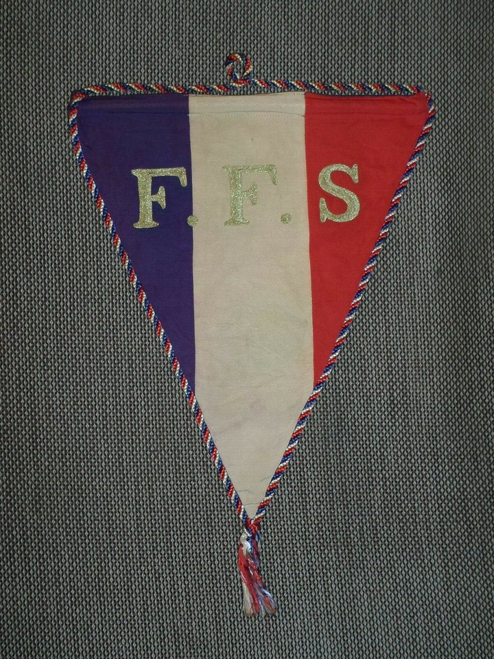 1950's FRANCE SKI Alpine Federation Jumping EMBROIDERED Pennant ...