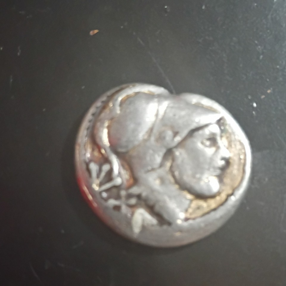Ancient Greek Silver Coin Eagle and Profile Design (450 BC-100 AD) | eBay