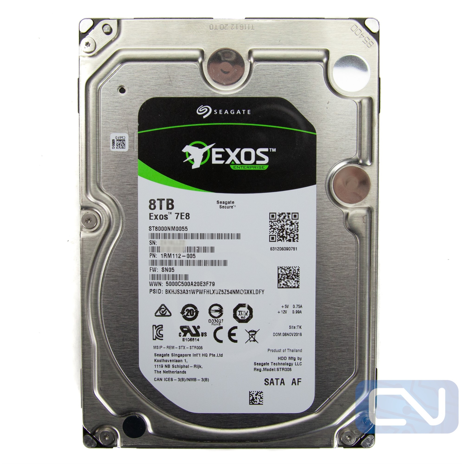 Seagate ST8000NM0055 Enterprise Capacity v5 8TB 7.2K SATA 6Gb/s 256MB 3 ...