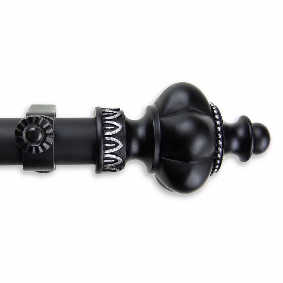 Athena 1" Curtain Rod Adjustable Drapery Rod 28-240" (5 sizes, 4 colors ...