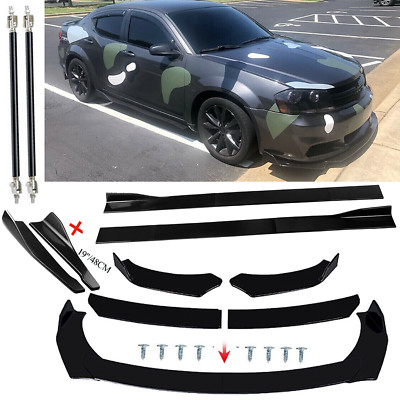 Front Bumper Rear Lip Splitter Spoiler Diffuser For Dodge Avenger ...