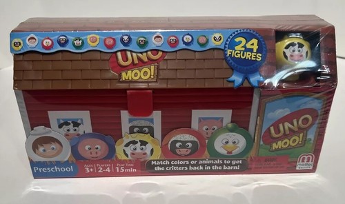 New Uno Moo Sealed 2014 W/ 24 Figures Mattel Games Preschool Ages 3 ...