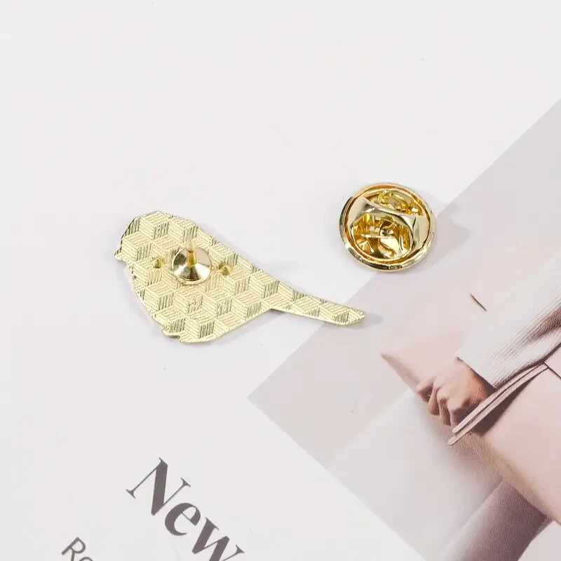 Bird Lapel Pin Badge, Geometric Patchwork, Cute Brooch Accessory For ...