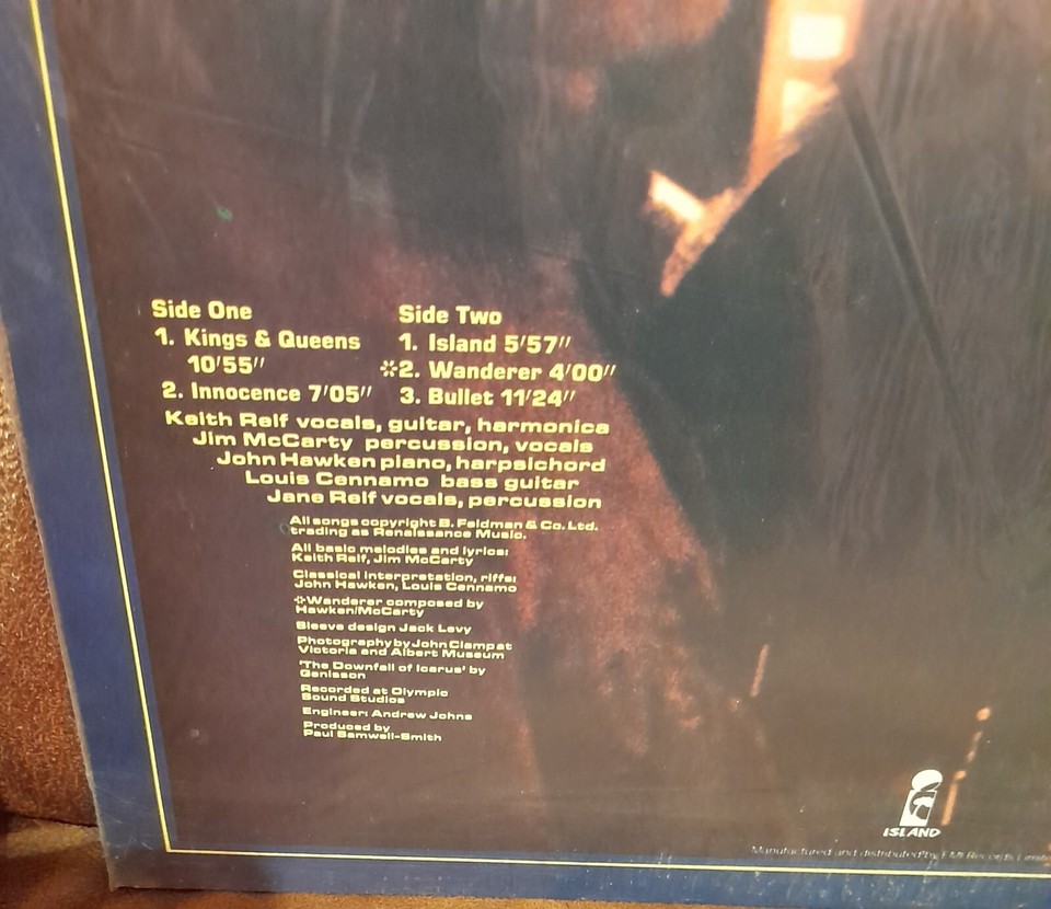 RENAISSANCE 1st LP UK BRAND NEW 1978 Yardbirds Jane Relf prog psych ...