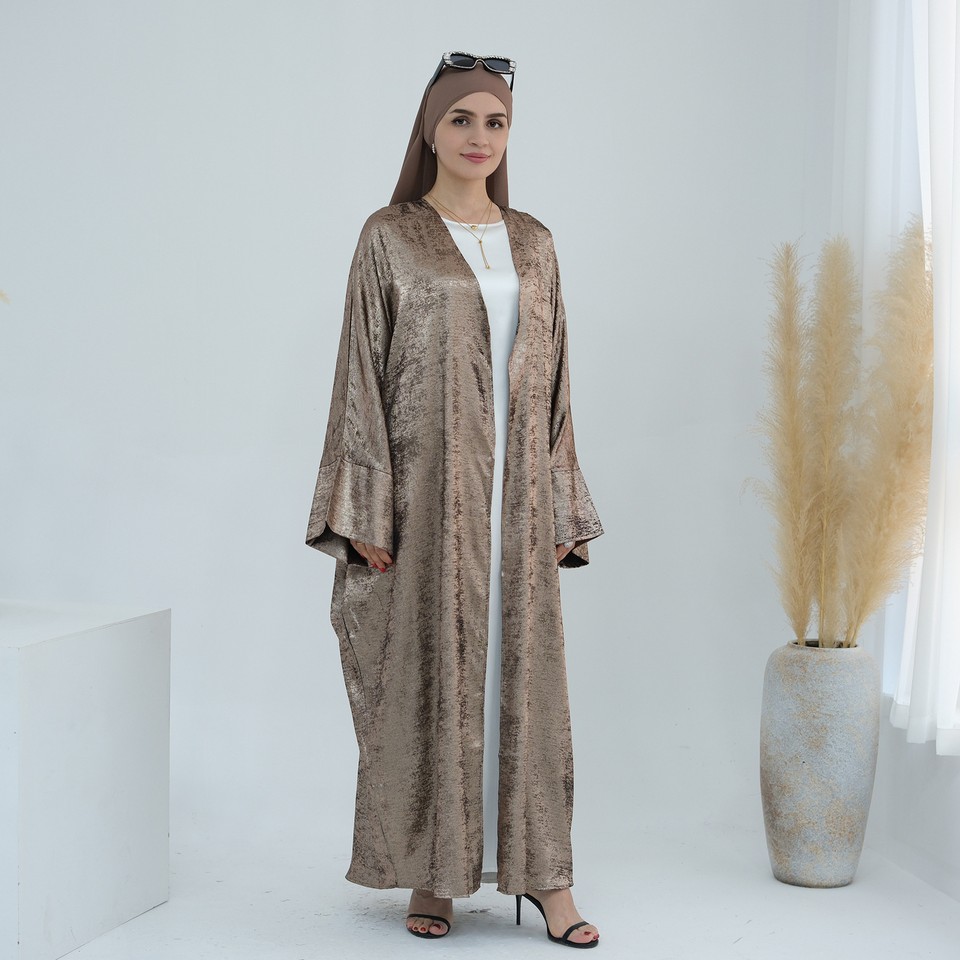 Muslim Open Kaftan Abaya Dubai Women Long Dress Evening Cardigan Robe ...