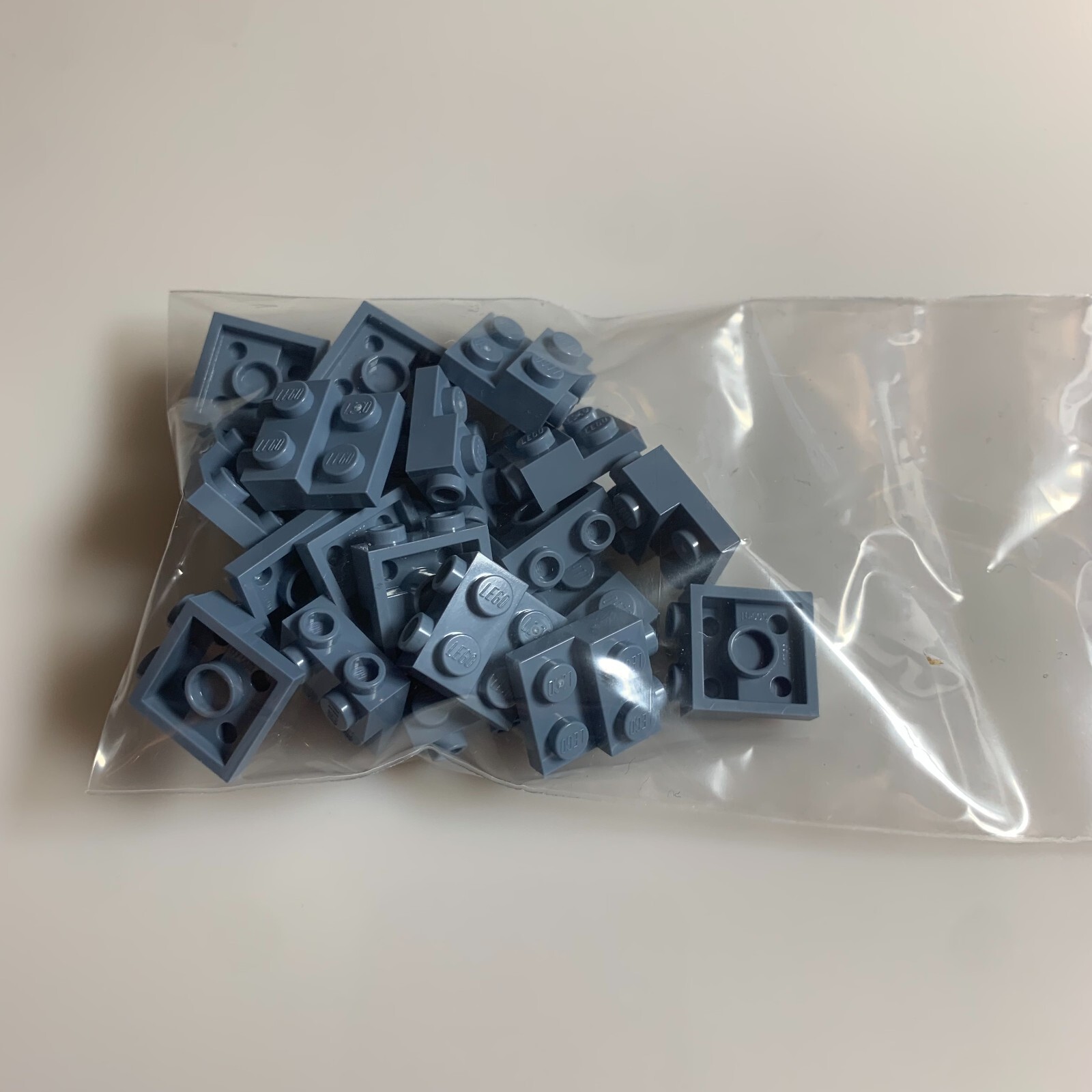20 per lot NEW LEGO Sand Blue Plate 2X2X2/3 With 2 Horiz. Knobs (99206/ ...