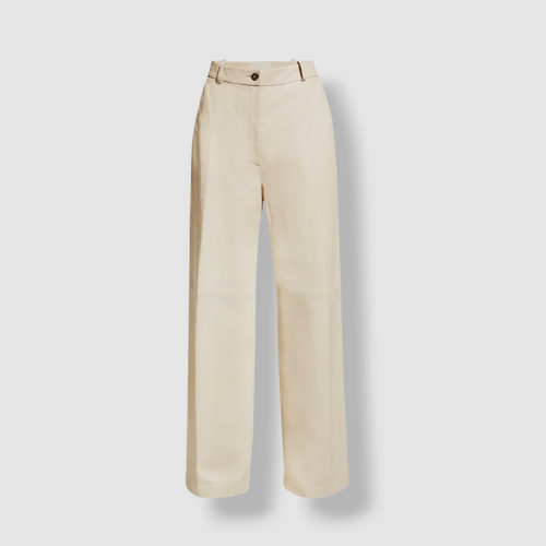 $685 Loulou Studio Women's Beige Noro Wide-Leg Leather Pants Size Small ...