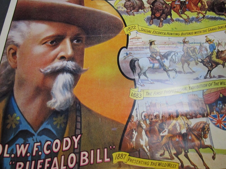 Buffalo Bills Wild West Exhibition Show Poster - 22x29 - Khai Wah Litho ...