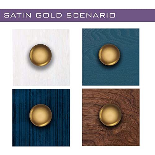 10 Pack Cabinet knobs 1-1/5inch Diameter with Screws Matt Black Gold ...