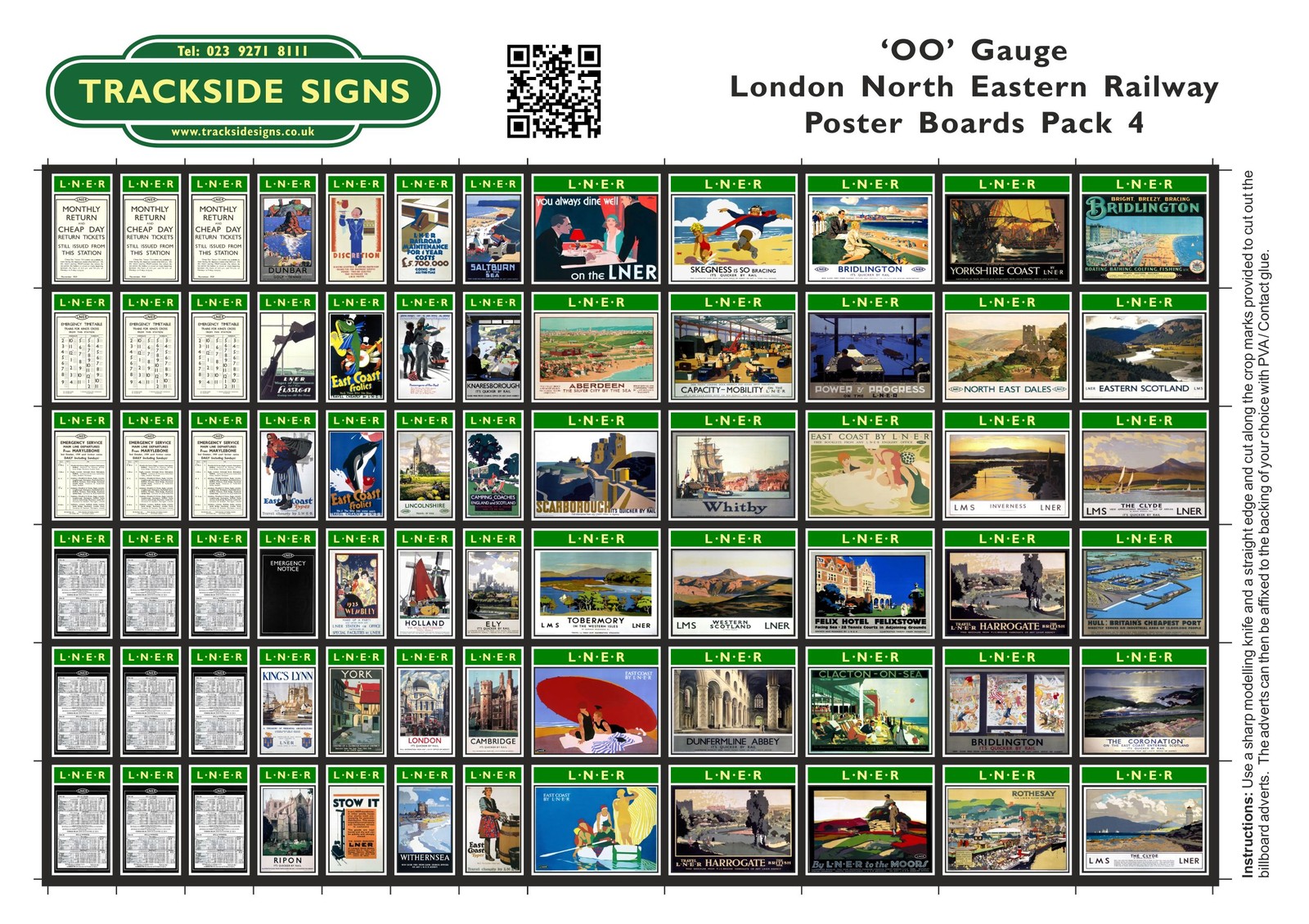 LNER Model Railway Poster / Advert Sheets (Uncut) - OO Gauge 4mm | eBay UK