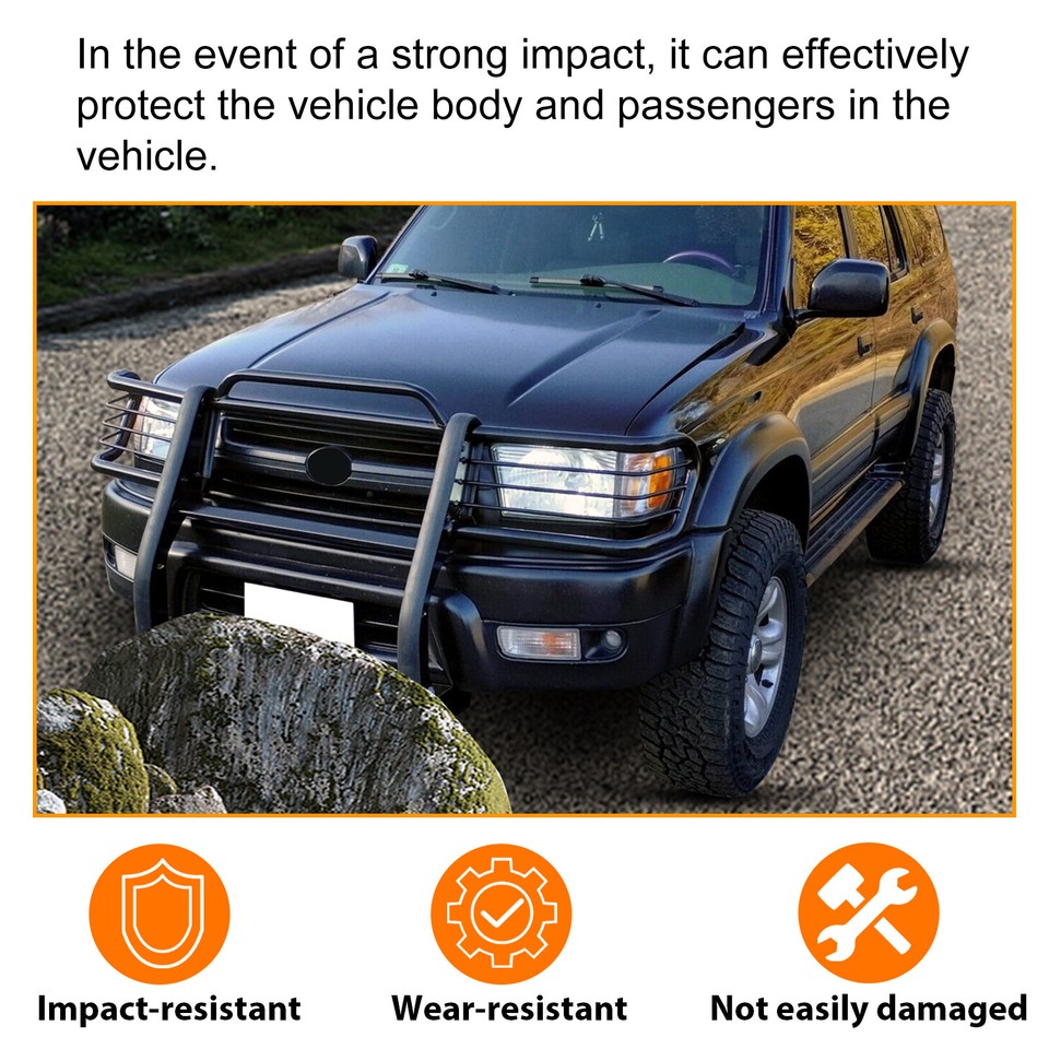 Power Coated Steel Bumper Grille Brush Guard Push Bar For Toyota ...