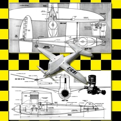 20" Model Airplane PLANS: All American Control Line Speed Balsa Bob ...