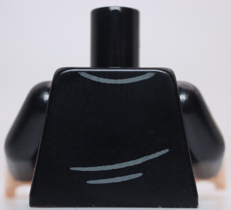 Lego Black Torso Jacket Dark Bluish Gray Sweater White Shirt Pattern | eBay