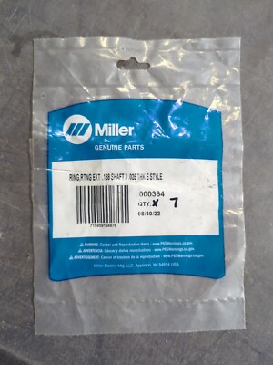 Miller 000364 Ring Rtng Ext .188 Shaft X .025 Thk E Style 7 pack | eBay