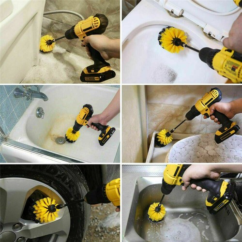3pcs Grout Power Scrubber Clean Drill Brush Shower Cleaner Tool Ryobi ...