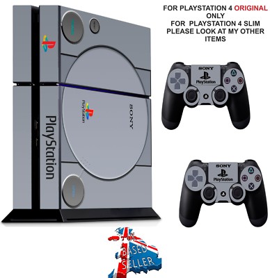 PS1 RETRO STYLE PS4 PROTECTIVE SKIN DECAL VINYL STICKER WRAP | eBay UK
