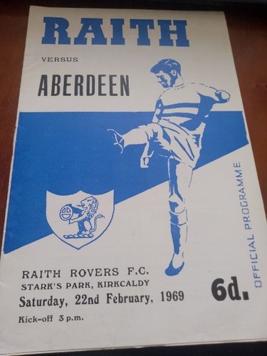 Raith Rovers V Aberdeen 1968/1969 Programme | eBay UK