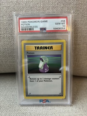 PSA 10 GEM MINT Potion Shadowless Base Set 1999 WOTC Pokemon 94/102 | eBay