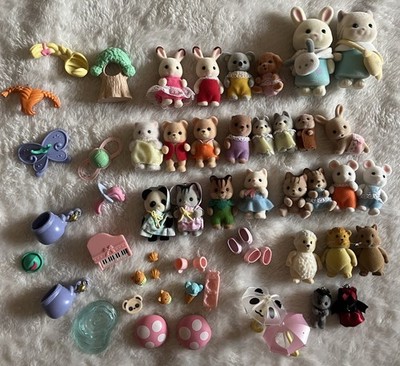 HUGE Calico Critter Sylvanian Families Lil Woodzeez LOT, figures ...