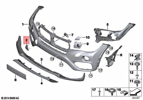 Genuine BMW X6 F16 X6 28iX 30dX 35i Cover Towing Lug Front Primed ...
