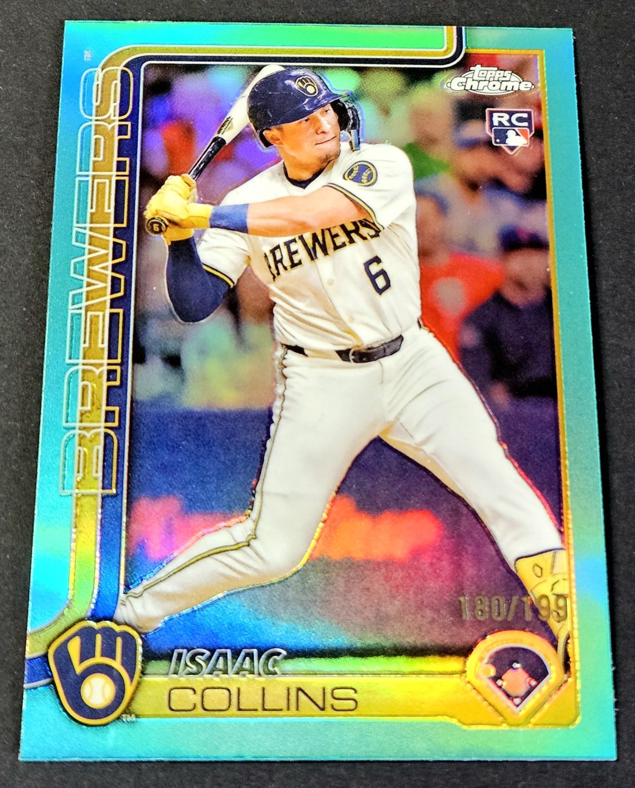 Isaac Collins 2025 Topps Chrome #92 Aqua Refractor /199 Price Guide ...