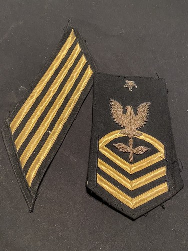 US Navy Aviation Senior Chief Petty Officer Rank Patch Bullion W ...