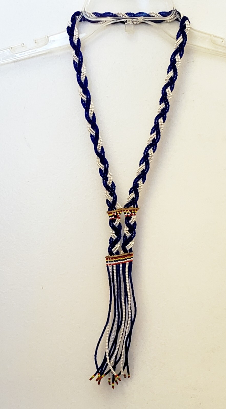 Beaded Necklace FRINGED BRAIDED ROPES Tribal OA Regalia Pow Wow N418 | eBay