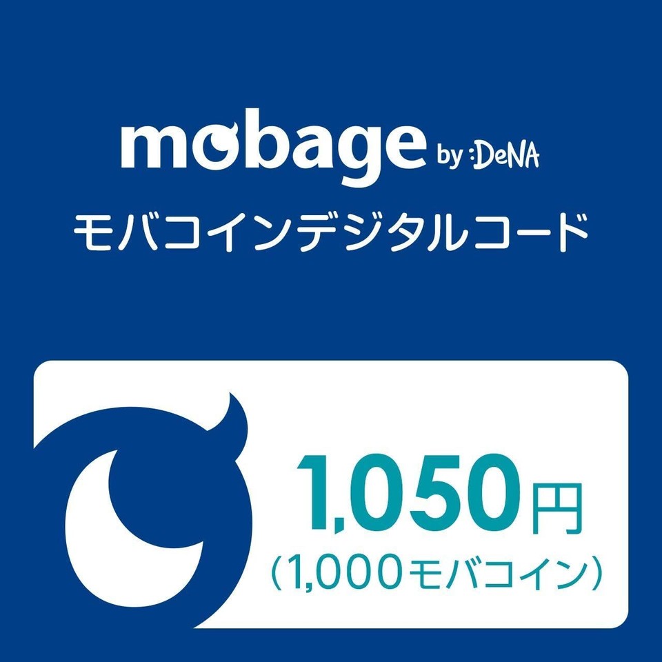 Mobage by DeNA MobaCoin 1000 or 3000 moba Point Card Digital Code ...