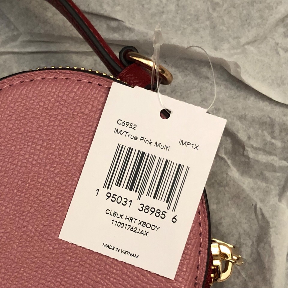 Coach HEART CROSSBODY Colorblock Pink Red - NEW WITH TAG | eBay