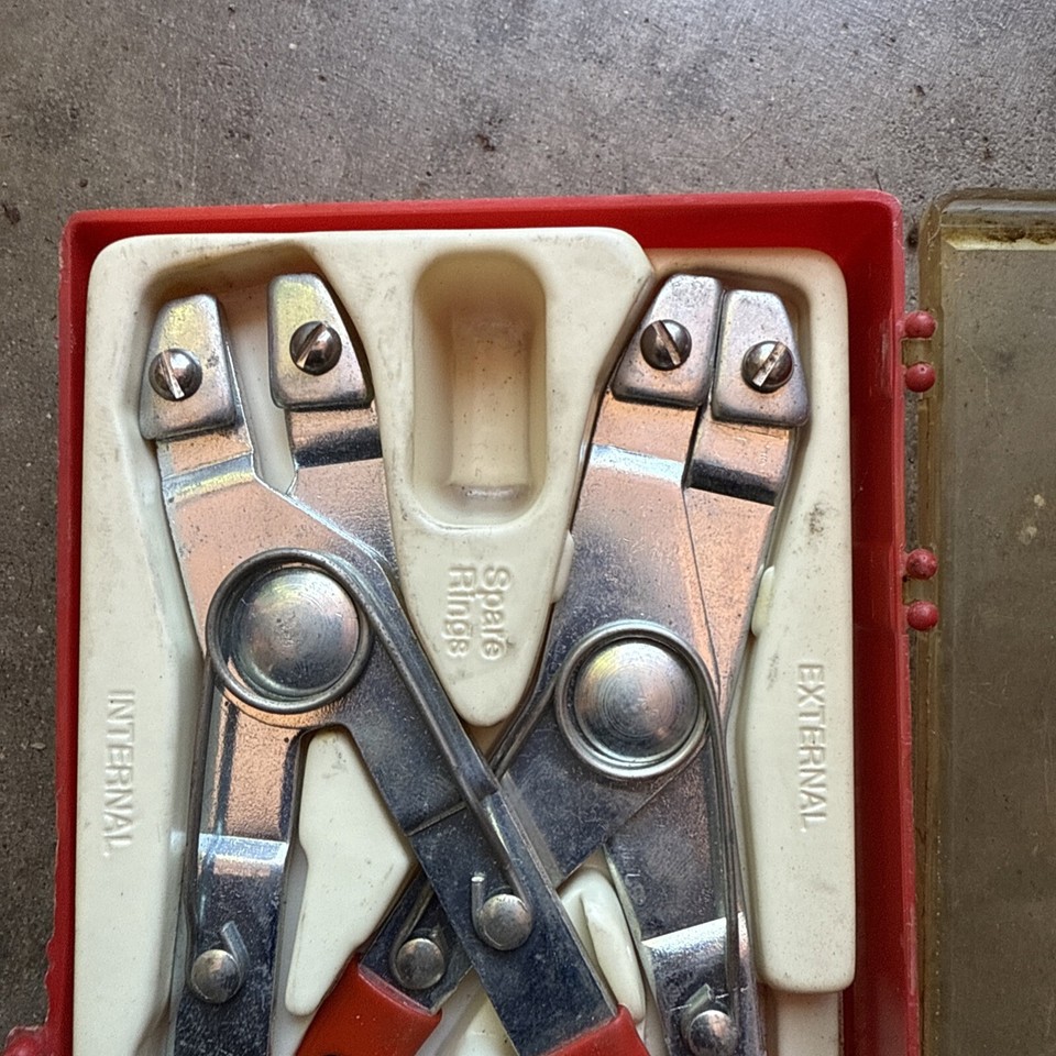 MILBAR Retaining Snap Ring Pliers Kit 4450R 4460r w/Tips in Case Kit ...