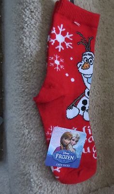 Kids Disney Frozen Red Olaf Socks - Fits Sizes 6 - 8.5 | eBay