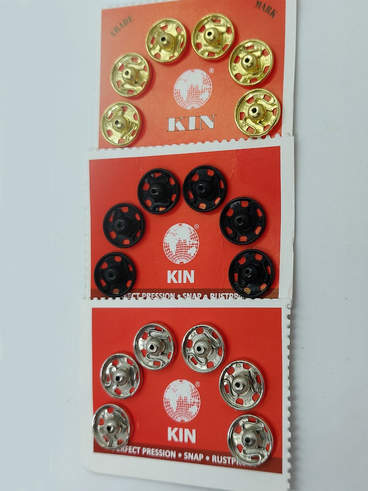 POPPERS SNAP FASTENERS PRESS STUD SEWING CRAFT FABRIC CLOTHING Black ...