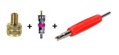 1x EM Ventileinsatz 1x EM Adapter VG12 auf VG8 1x Ventilschrauber ...