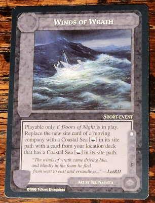 1x Winds of Wrath x1 Middle Earth MECCG CCG EX R2 The Dragons Set ...