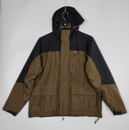 Cabela's Gore-Tex Jacket Men Large Brown Black Waterproof Hooded Shell ...